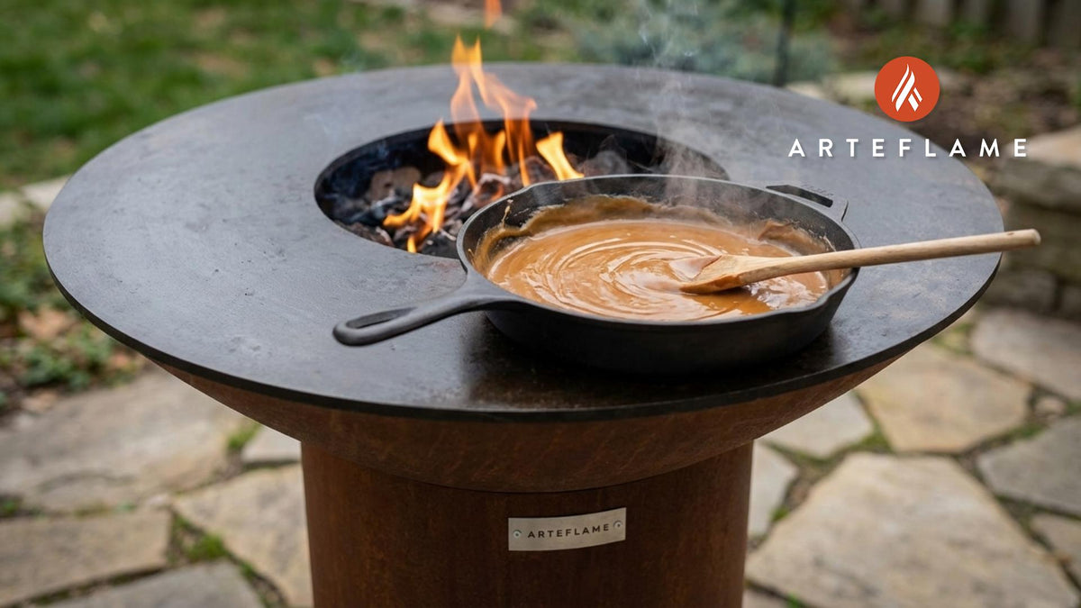 Grilled Dulce de Leche: Wood-Fired Caramel Sauce | Arteflame ...