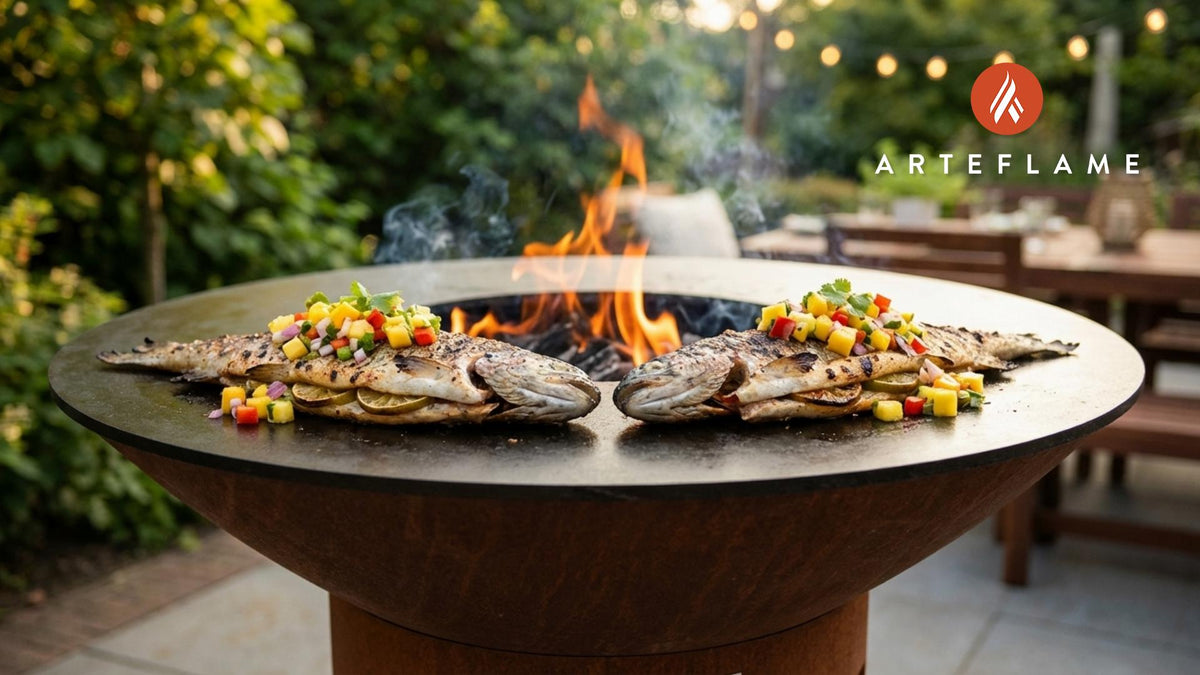 Grilled Rainbow Trout with Tropical Salsa (Hawaiian Style) | Arteflame ...