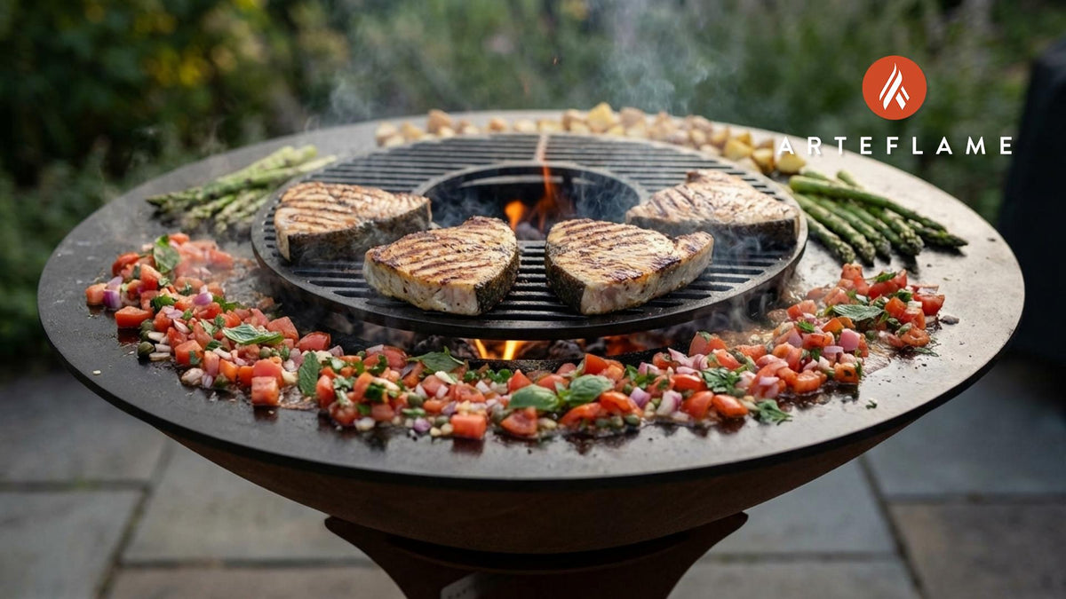 Grilled Swordfish with Tomato Herb Salsa (Spanish Style) | Arteflame ...