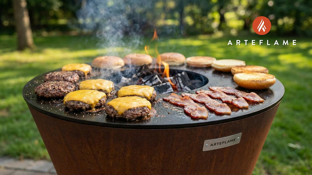 Juicy Grilled Burgers with Bacon & Cheese | Arteflame – Arteflame ...