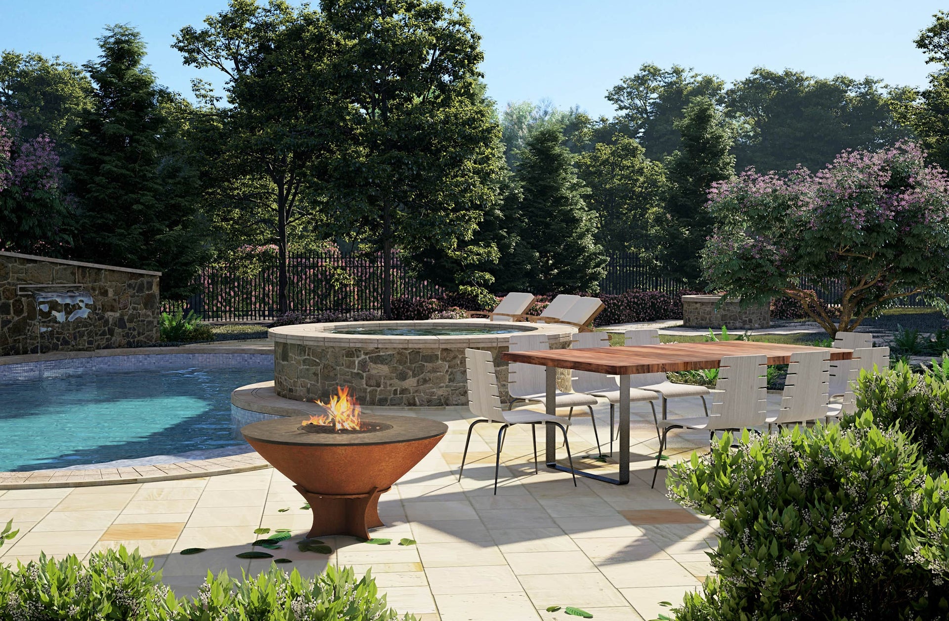 Arteflame 40" Fire Pit With Cooktop – Arteflame Outdoor Grills